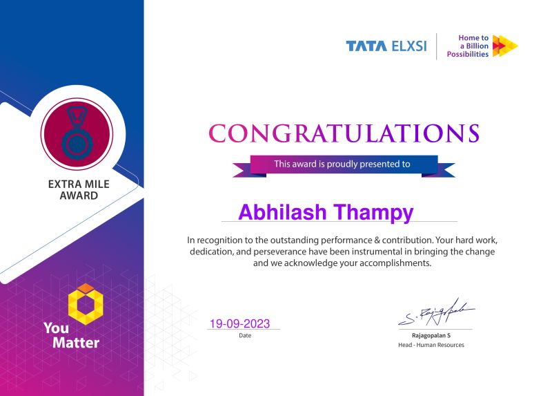 Abhilash Thampy on LinkedIn: #tataelxsi Abhilash Thampy on LinkedIn: #tataelxsi