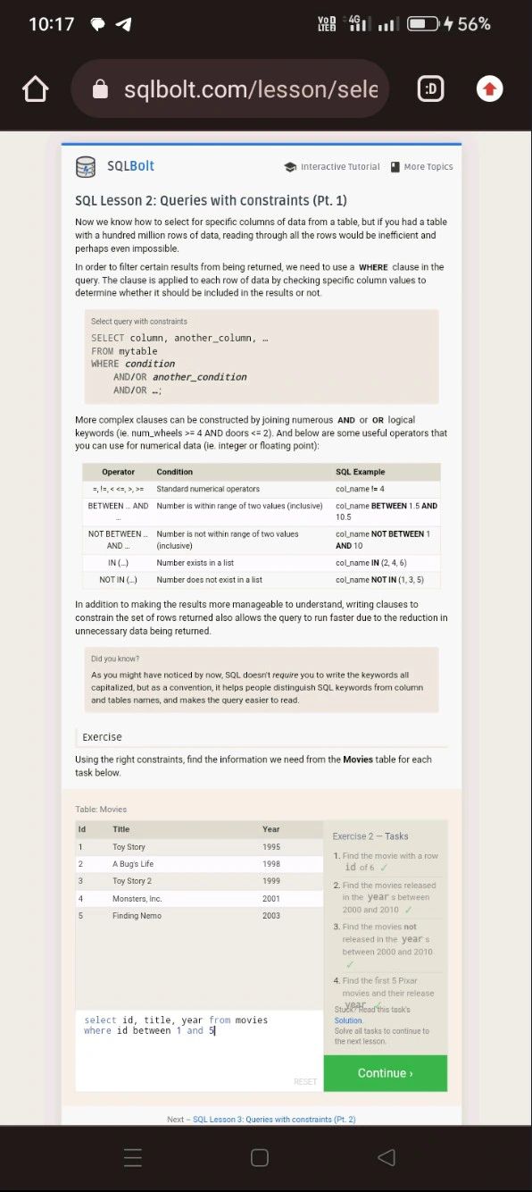 Manjunath Kore on LinkedIn: learning and practicing SQL SQL Lesson 2 ... Manjunath Kore on LinkedIn: learning and practicing SQL SQL Lesson 2 ...