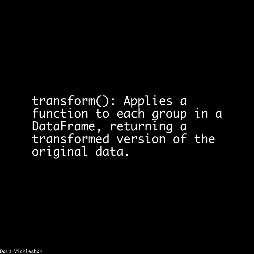 Data Vishleshan on LinkedIn: #pandas #python #dataanalytics #transform Data Vishleshan on LinkedIn: #pandas #python #dataanalytics #transform