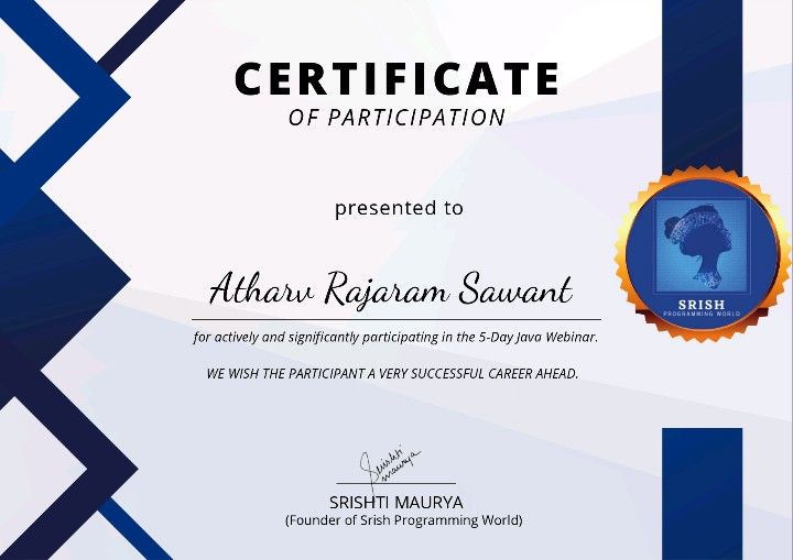 Atharv Sawant on LinkedIn: #java #javaprogramming Atharv Sawant on LinkedIn: #java #javaprogramming