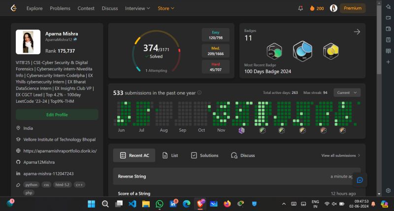 Aparna Mishra on LinkedIn: #leetcode #200daysofcode #codingjourney # ... Aparna Mishra on LinkedIn: #leetcode #200daysofcode #codingjourney # ...
