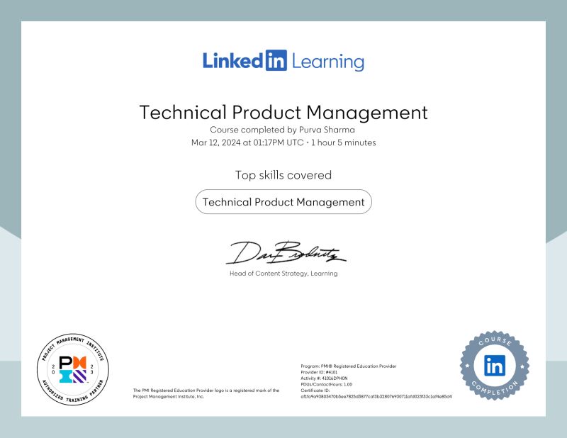Purva Sharma on LinkedIn: Certificate of Completion Purva Sharma on LinkedIn: Certificate of Completion
