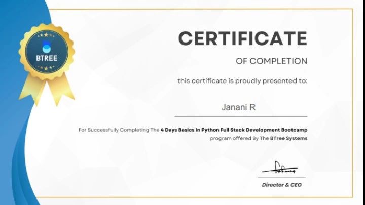 Janani R on LinkedIn: #btree #python #fullstackdevelopment # ... Janani R on LinkedIn: #btree #python #fullstackdevelopment # ...