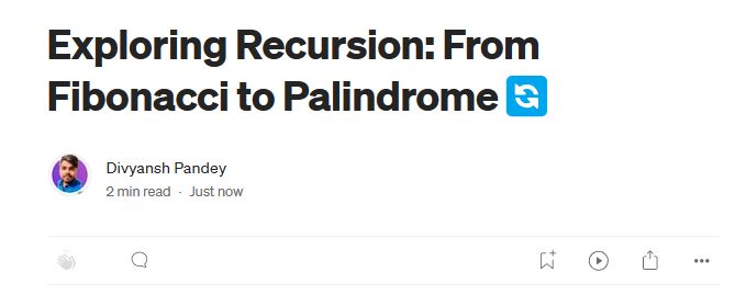 Divyansh Pandey on LinkedIn: #recursion #algorithms #programming Divyansh Pandey on LinkedIn: #recursion #algorithms #programming