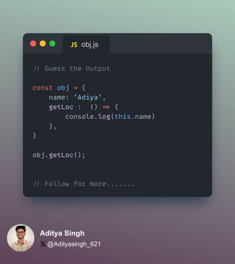 Aditya Singh 📈 on LinkedIn: #javascript #interview #advanced # ... Aditya Singh 📈 on LinkedIn: #javascript #interview #advanced # ...