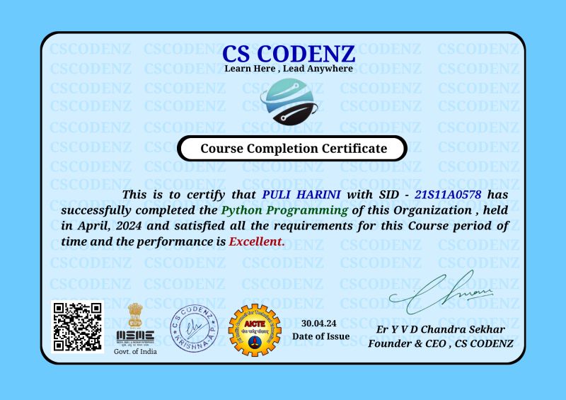 HARINI PULI on LinkedIn: #python #coding #professionaldevelopment HARINI PULI on LinkedIn: #python #coding #professionaldevelopment