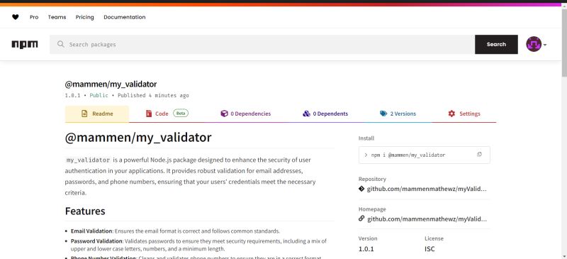 Mammen Mathew on LinkedIn: #firstpost #npm #nodejs #javascript # ... Mammen Mathew on LinkedIn: #firstpost #npm #nodejs #javascript # ...