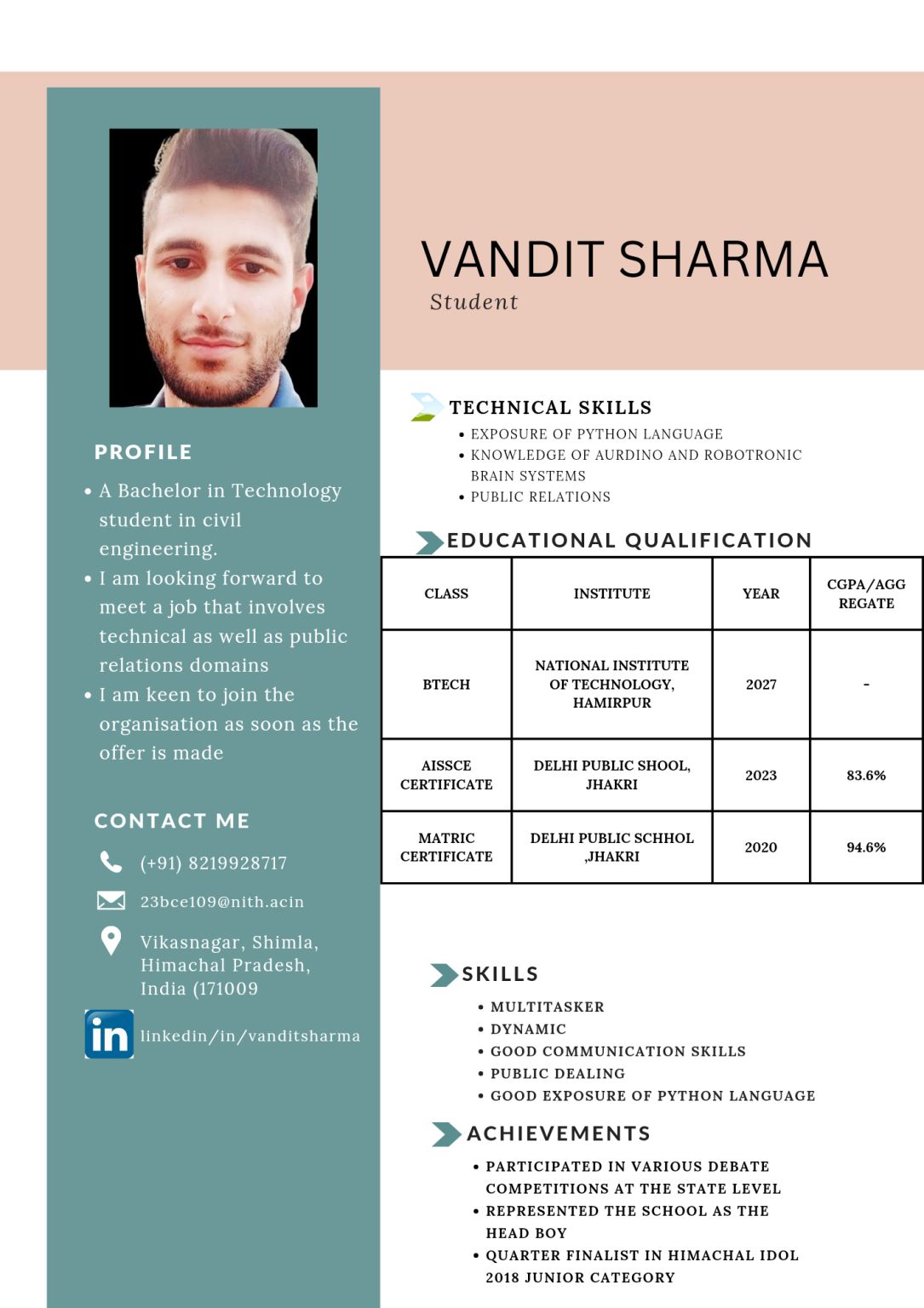 VANDIT SHARMA on LinkedIn: RESUME VANDIT SHARMA on LinkedIn: RESUME