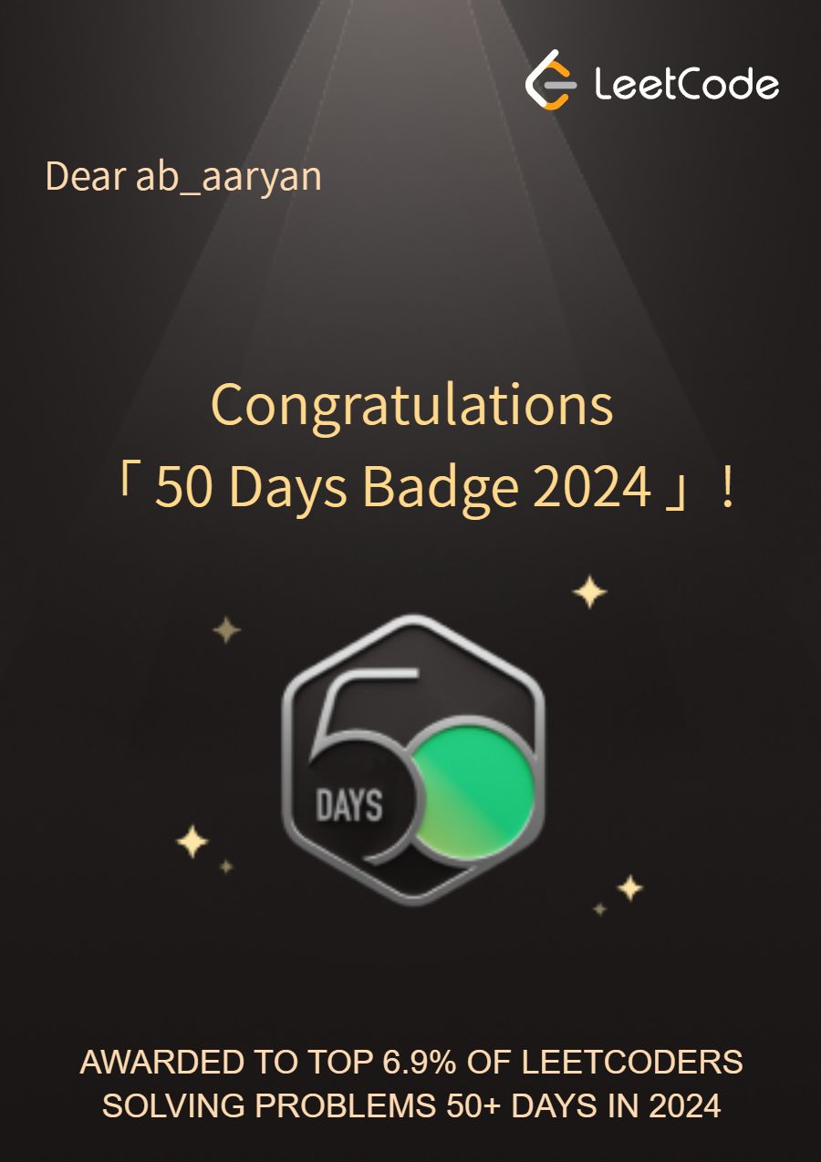 Aaryan Bansal on LinkedIn: #codingjourney #leetcode #persistencepaysoff ... Aaryan Bansal on LinkedIn: #codingjourney #leetcode #persistencepaysoff ...