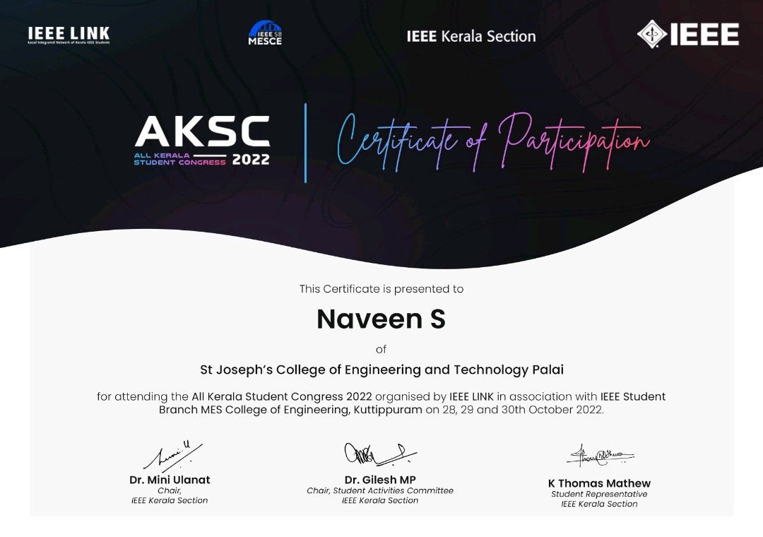 Naveen S Pananthanam on LinkedIn: #ieee Naveen S Pananthanam on LinkedIn: #ieee
