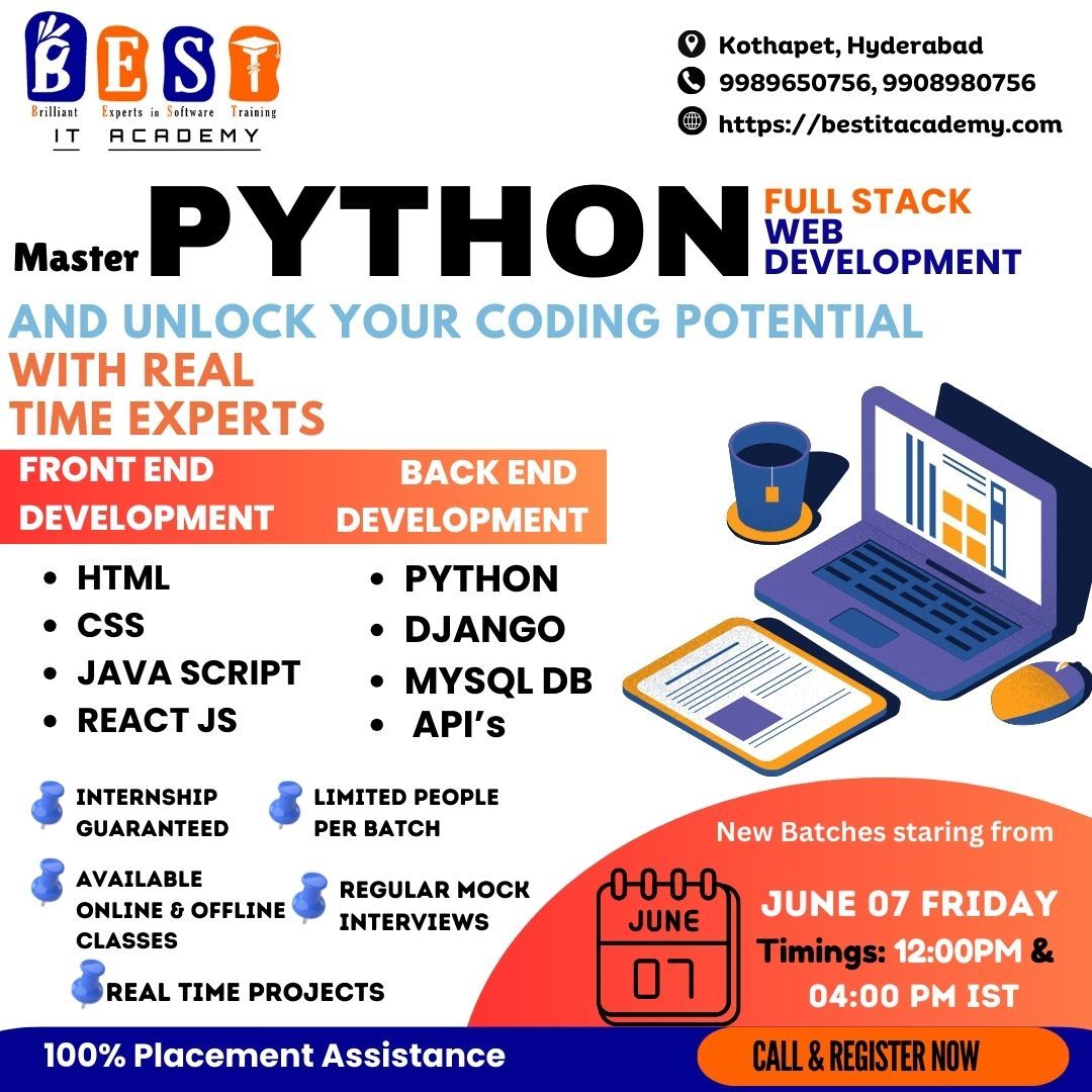 BEST IT ACADEMY on LinkedIn: #pythondeveloper #python #pythonfullstack ... BEST IT ACADEMY on LinkedIn: #pythondeveloper #python #pythonfullstack ...