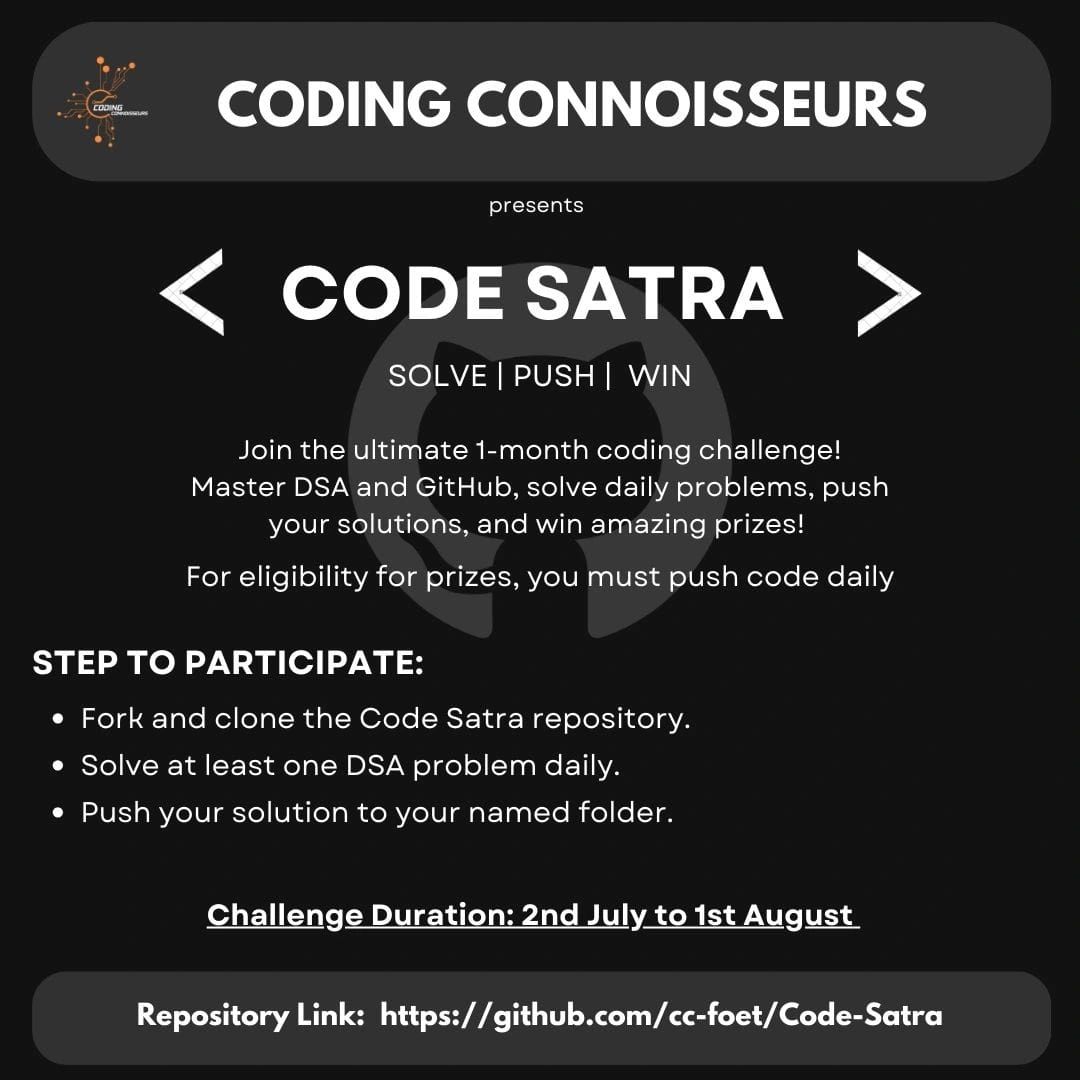 Coding Connoisseurs on LinkedIn: #codesatra #codingchallenge #dsa # ... Coding Connoisseurs on LinkedIn: #codesatra #codingchallenge #dsa # ...