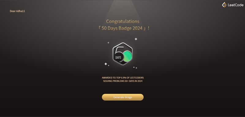 Ridha R on LinkedIn: #codingjourney #leetcode #dailypractice #milestone ... Ridha R on LinkedIn: #codingjourney #leetcode #dailypractice #milestone ...