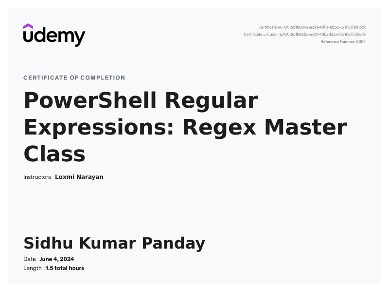Sidhu Kumar Pandey on LinkedIn: #powershell #regularexpressions #regex ... Sidhu Kumar Pandey on LinkedIn: #powershell #regularexpressions #regex ...