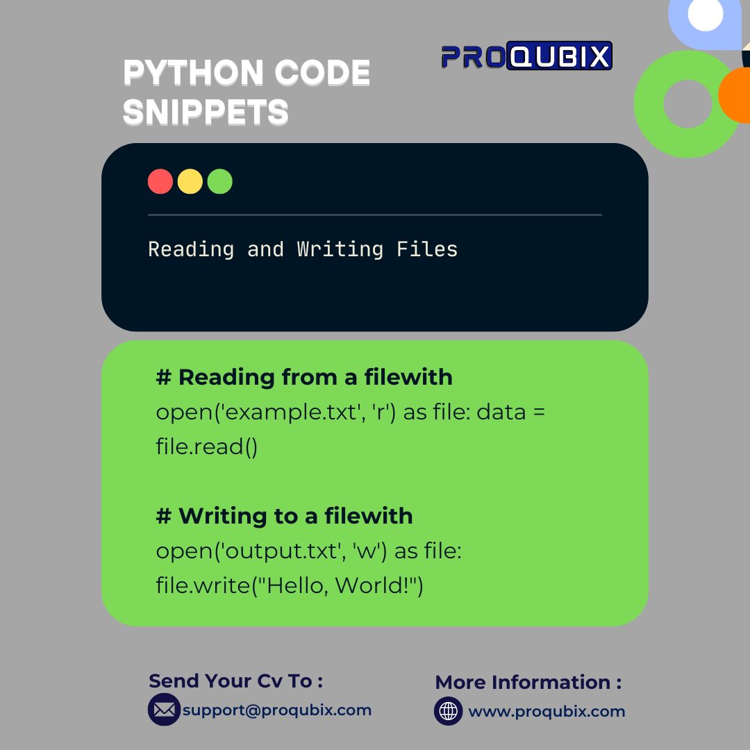 ProQubix on LinkedIn: #python #coding #filehandling #programming # ... ProQubix on LinkedIn: #python #coding #filehandling #programming # ...