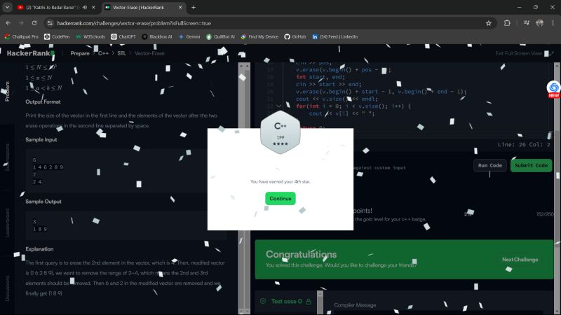 Sarthak Gupta on LinkedIn: #hackerrank #cpp #codingachievement Sarthak Gupta on LinkedIn: #hackerrank #cpp #codingachievement
