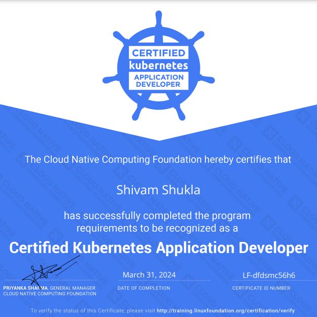 Shivam Shukla on LinkedIn: #k8s #kubernetes #ckad Shivam Shukla on LinkedIn: #k8s #kubernetes #ckad