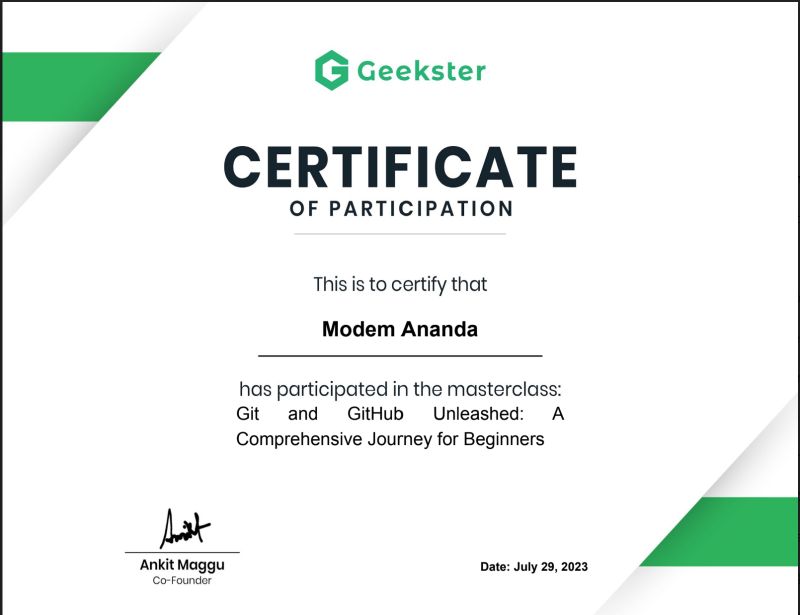 Ananda Modem on LinkedIn: #git #github #geekster #masterclass # ... Ananda Modem on LinkedIn: #git #github #geekster #masterclass # ...