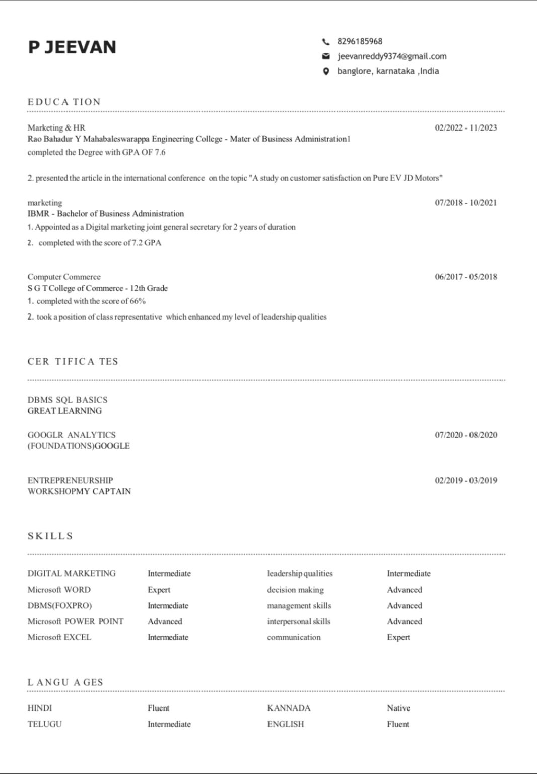 P Jeevan Reddy on LinkedIn: Hello Iam Jeevan ,iam an MBA graduate 2023 ... P Jeevan Reddy on LinkedIn: Hello Iam Jeevan ,iam an MBA graduate 2023 ...