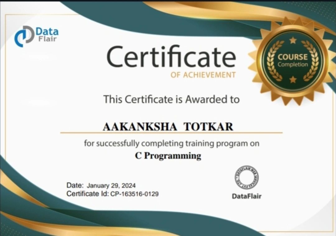 Aakanksha Totkar on LinkedIn: #cprogramming #programming #codingjourney ... Aakanksha Totkar on LinkedIn: #cprogramming #programming #codingjourney ...