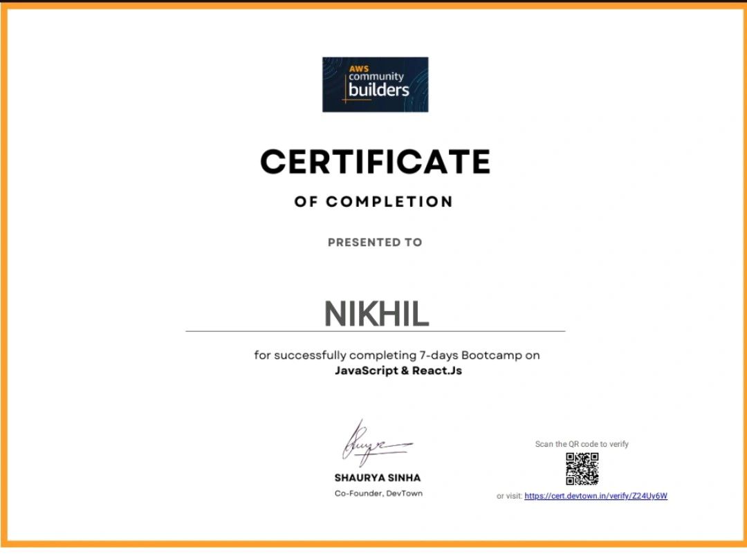 Nikhil Kumar on LinkedIn: #connection #bootcamp #javascript #react # ... Nikhil Kumar on LinkedIn: #connection #bootcamp #javascript #react # ...