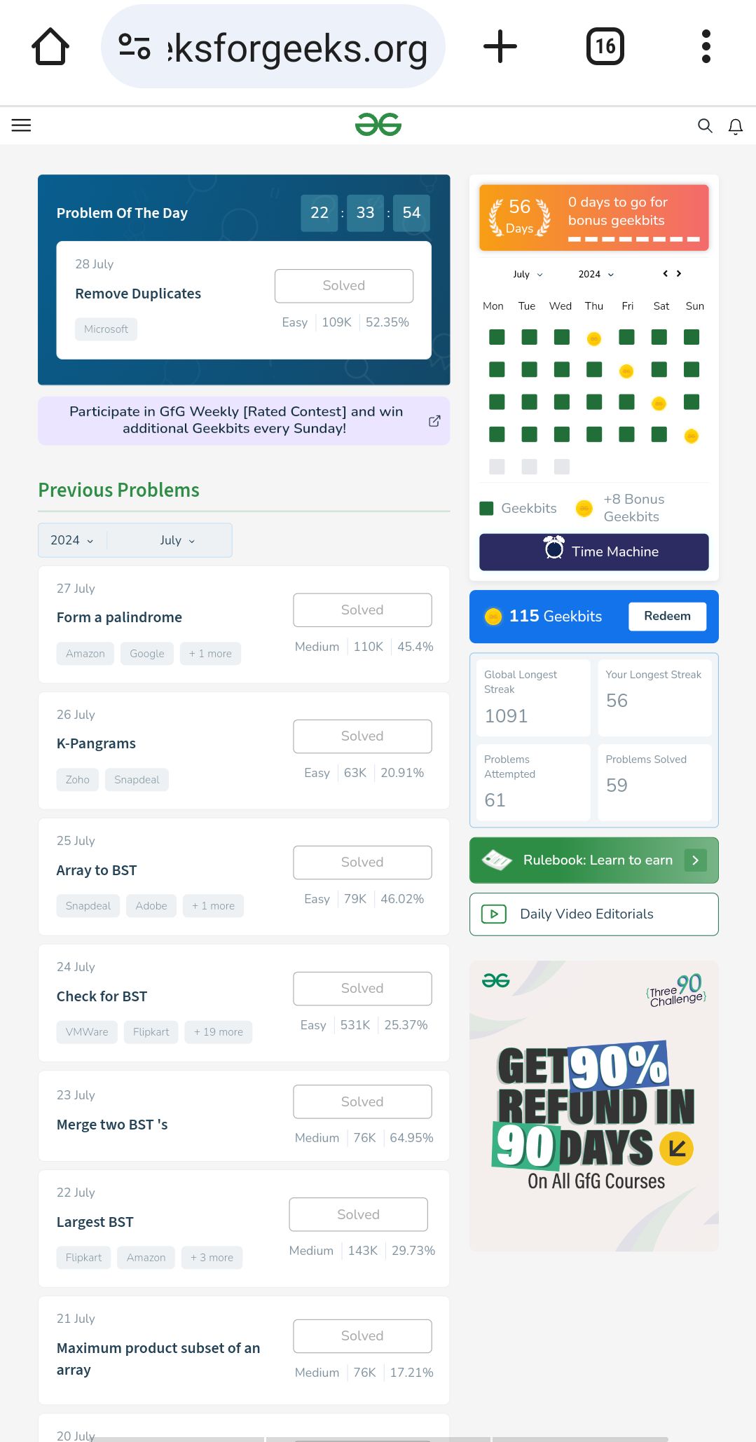 Amarjeet Kumar on LinkedIn: #geekstreak2024 #codingchallenge # ... Amarjeet Kumar on LinkedIn: #geekstreak2024 #codingchallenge # ...