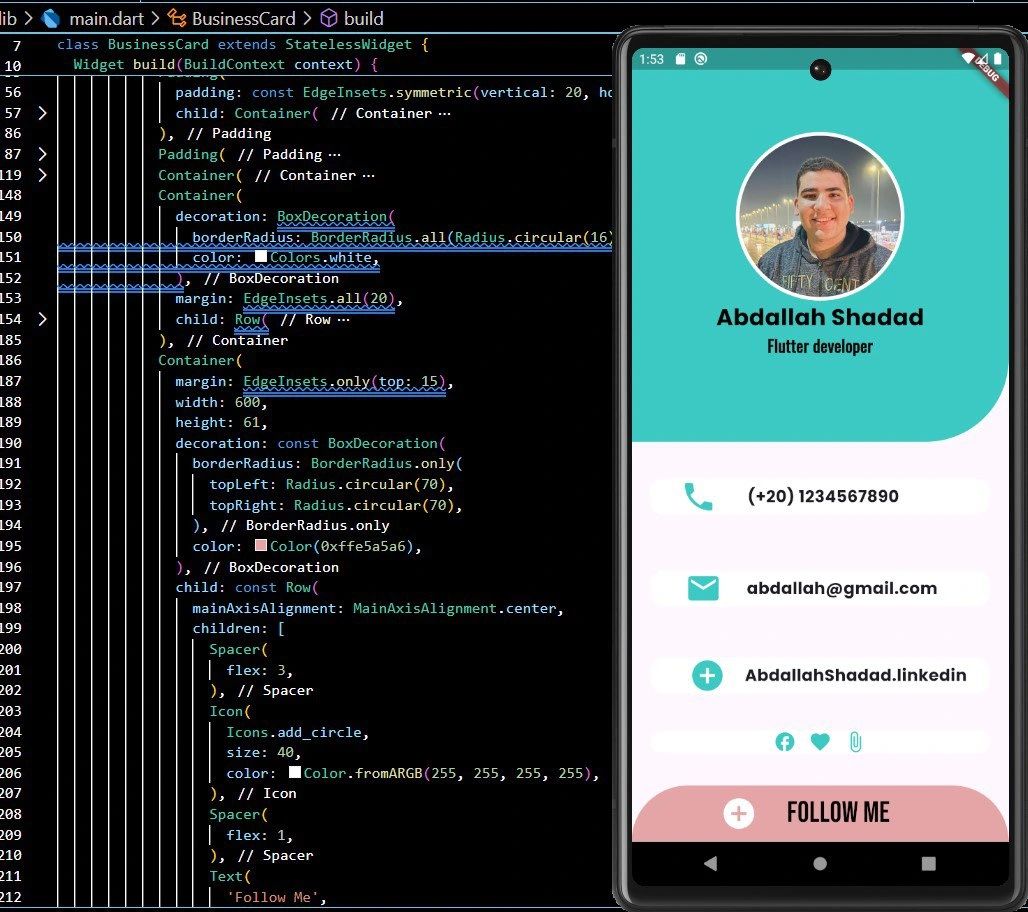 Abdallah Shadad on LinkedIn: #flutter #dart #businesscardapp # ... Abdallah Shadad on LinkedIn: #flutter #dart #businesscardapp # ...