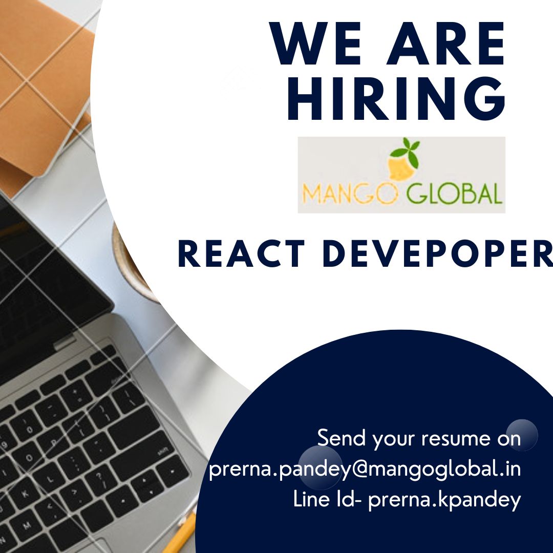 Prerna Pandey on LinkedIn: #we_are_hiring #developers #reactdeveloper # ... Prerna Pandey on LinkedIn: #we_are_hiring #developers #reactdeveloper # ...