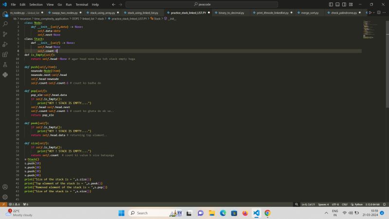 Vikash Singh on LinkedIn: #codingjourney #vscode #stack Vikash Singh on LinkedIn: #codingjourney #vscode #stack