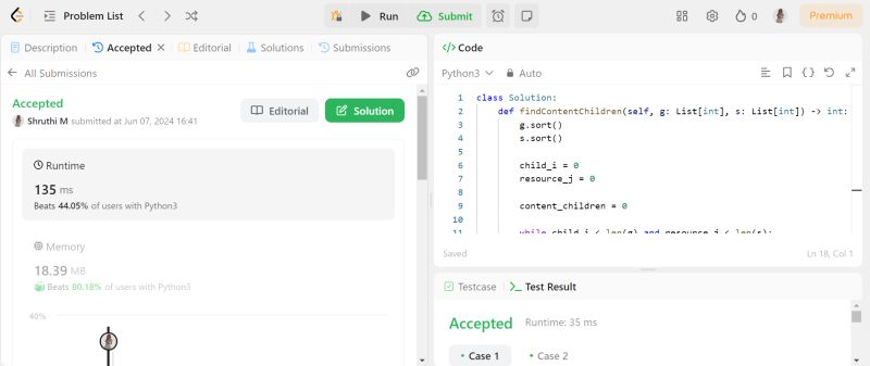 LeetCode's Assign Cookies problem solved | SHRUTHI MOHAN posted on the ... LeetCode's Assign Cookies problem solved | SHRUTHI MOHAN posted on the ...