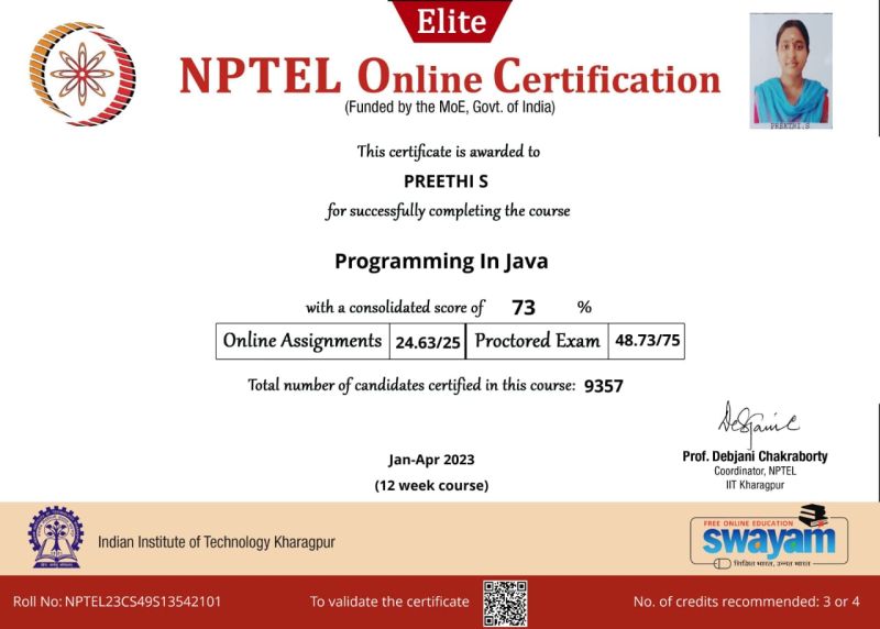 PREETHI SARAVANAN on LinkedIn: Thrilled to announce that I've earned a ... PREETHI SARAVANAN on LinkedIn: Thrilled to announce that I've earned a ...