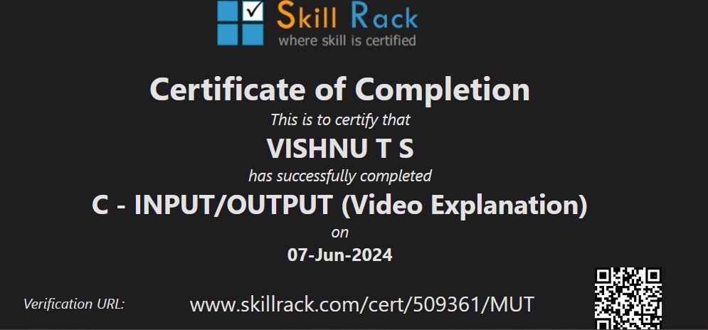 T.S VISHNU on LinkedIn: #programming #cprogramming #codingchallenge # ... T.S VISHNU on LinkedIn: #programming #cprogramming #codingchallenge # ...