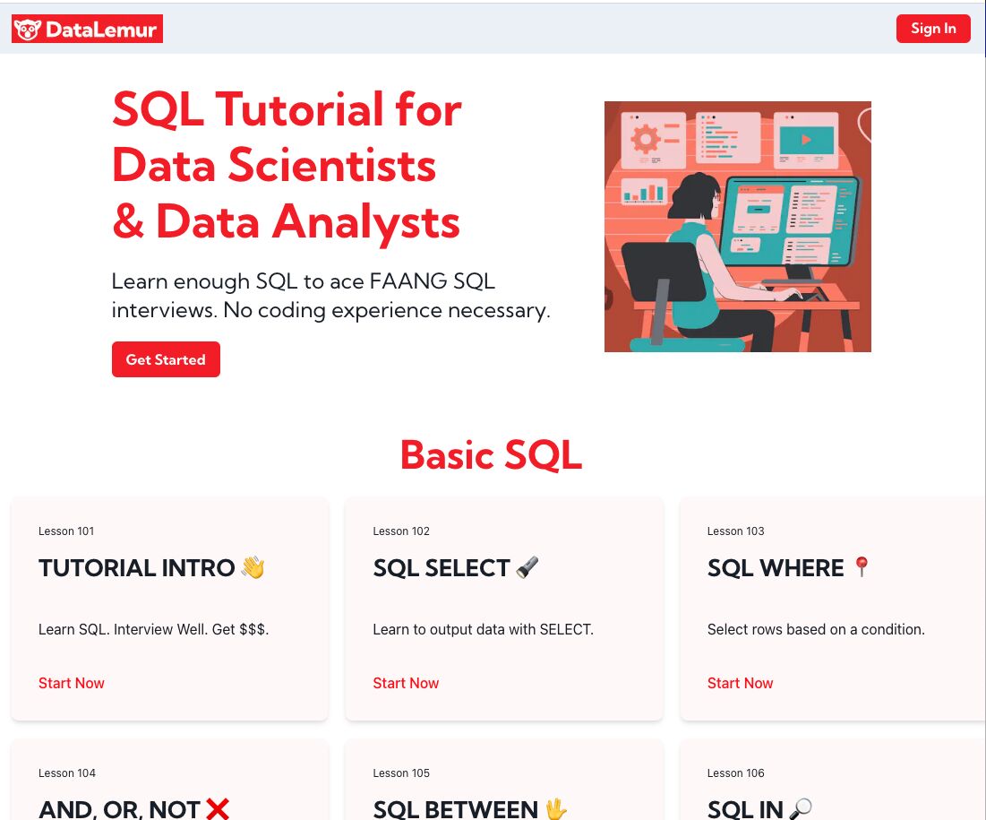 DataLemur 🐒 (Ace the SQL & Data Interview) on LinkedIn: FREE SQL ... DataLemur 🐒 (Ace the SQL & Data Interview) on LinkedIn: FREE SQL ...