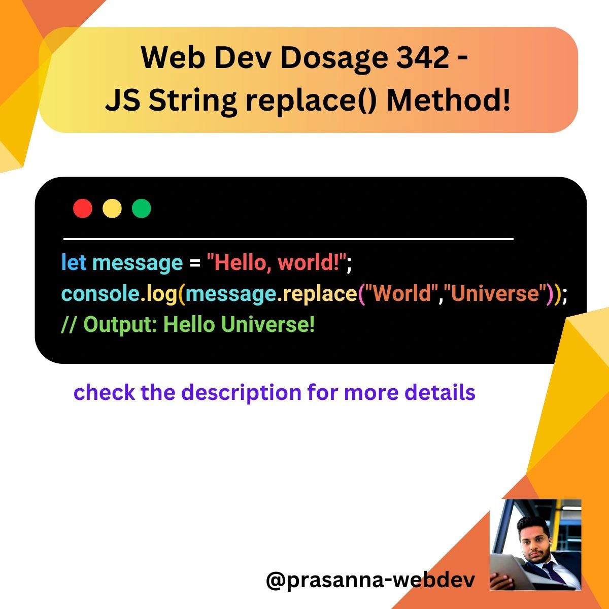 Prasanna D on LinkedIn: #webdevelopment #javascript #coding101 Prasanna D on LinkedIn: #webdevelopment #javascript #coding101