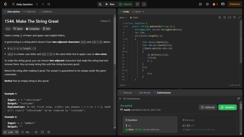 Aalekh Maurya on LinkedIn: #day132 #potd #java #string #leetcode # ... Aalekh Maurya on LinkedIn: #day132 #potd #java #string #leetcode # ...
