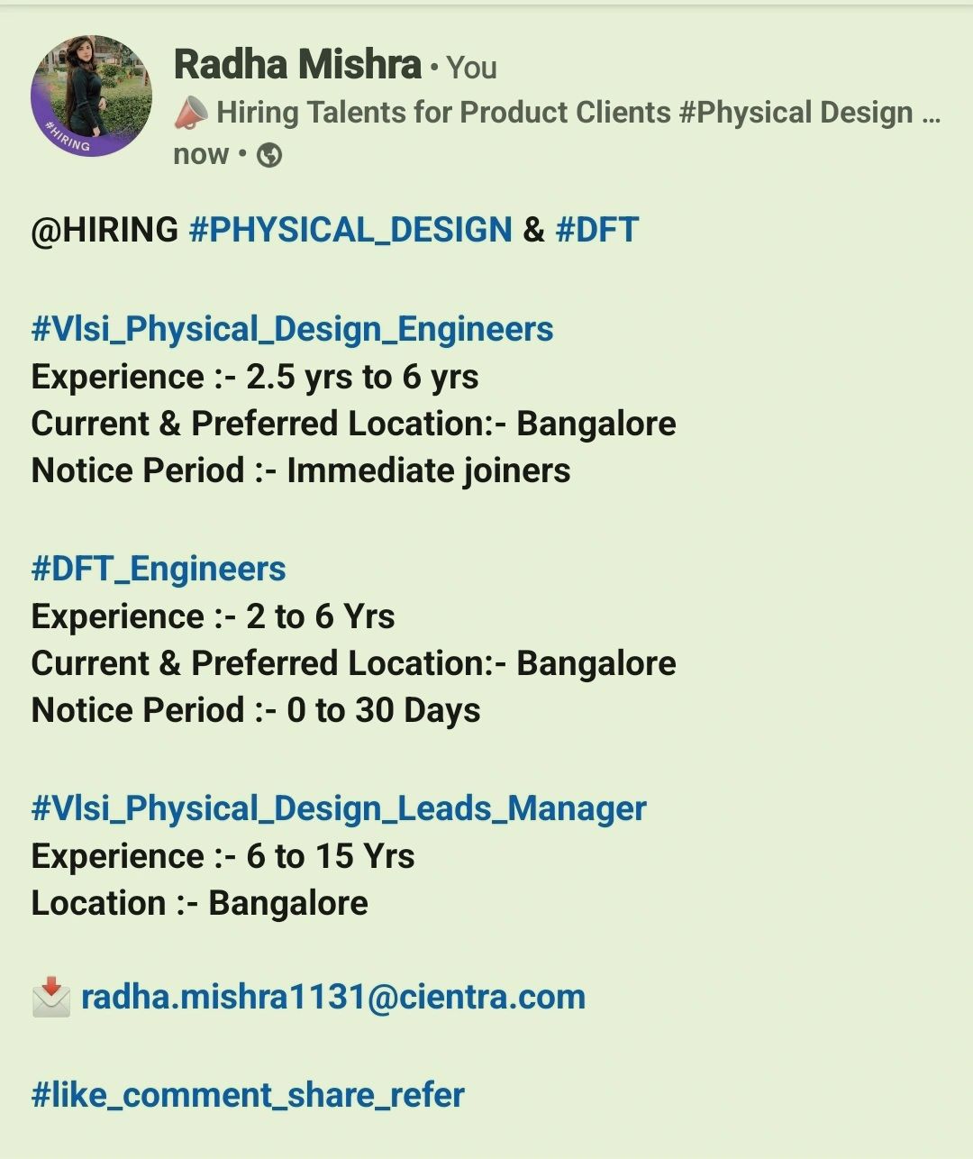 Shaik Abdul Rouf on LinkedIn: Banglore job's Shaik Abdul Rouf on LinkedIn: Banglore job's