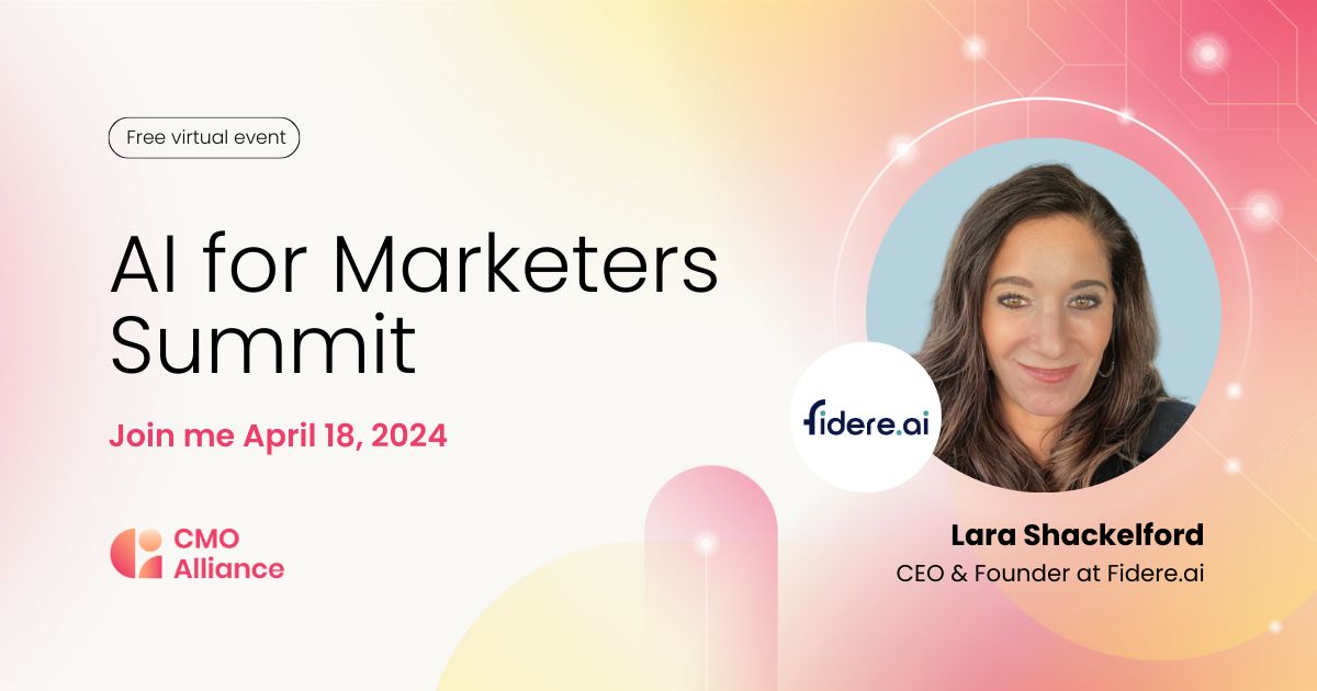 Lara Shackelford on LinkedIn: #cmo #aiformarketing #fidere # ... Lara Shackelford on LinkedIn: #cmo #aiformarketing #fidere # ...