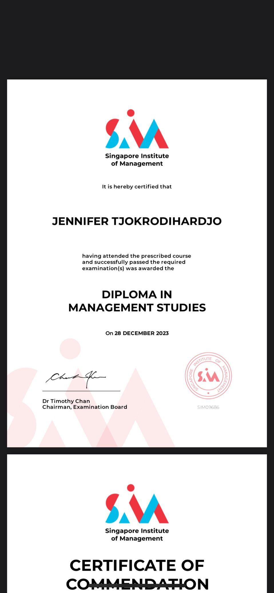 Jennifer Tjokrodihardjo on LinkedIn: 🎉 Honored to Receive Certificate ... Jennifer Tjokrodihardjo on LinkedIn: 🎉 Honored to Receive Certificate ...