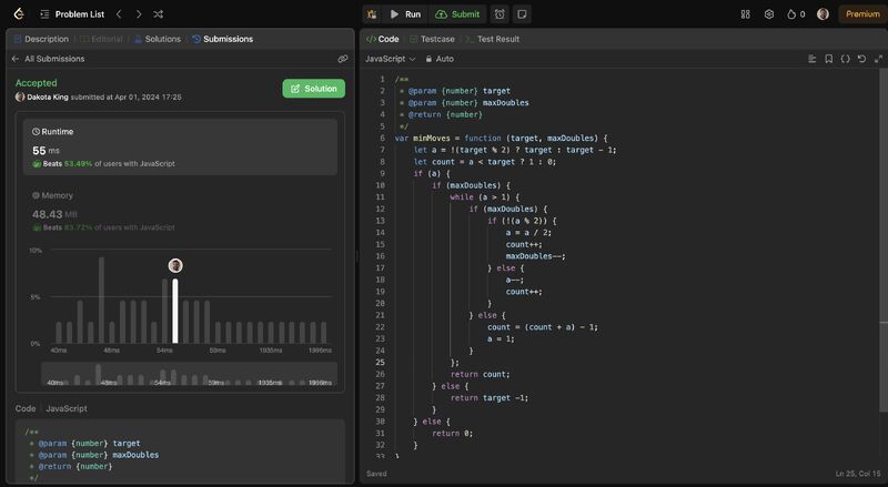 Dakota King on LinkedIn: #leetcode #javascript #programming Dakota King on LinkedIn: #leetcode #javascript #programming