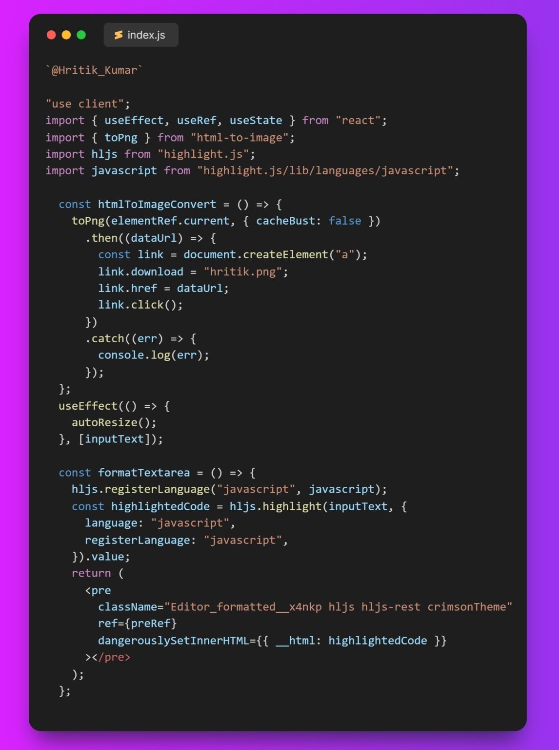 Hritik Kumar on LinkedIn: #javascript #techinnovation #creativecoding # ... Hritik Kumar on LinkedIn: #javascript #techinnovation #creativecoding # ...