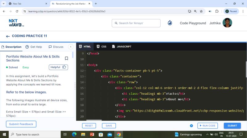 Jothika B on LinkedIn: #day15 #30daysofcode #nxtwave #rwd #ccbp #html # ... Jothika B on LinkedIn: #day15 #30daysofcode #nxtwave #rwd #ccbp #html # ...