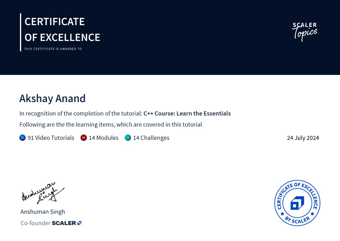 Akshay Anand on LinkedIn: #personalgrowth #codingjourney #cplusplus Akshay Anand on LinkedIn: #personalgrowth #codingjourney #cplusplus