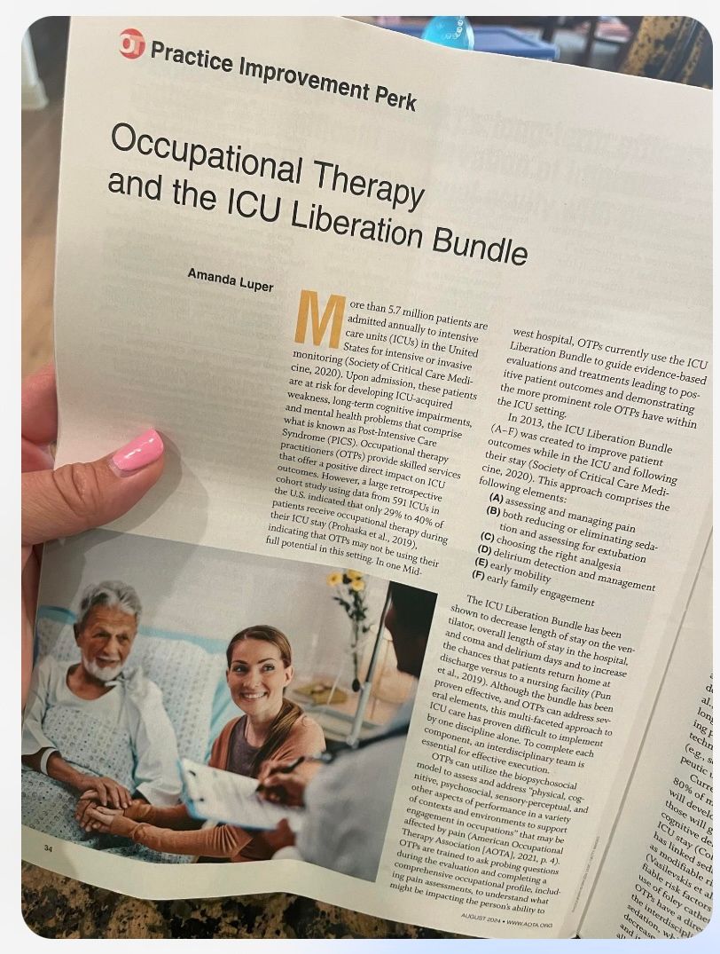 Amanda Luper, MOT, OTR, CBIS on LinkedIn: Proud to share my first (and ... Amanda Luper, MOT, OTR, CBIS on LinkedIn: Proud to share my first (and ...