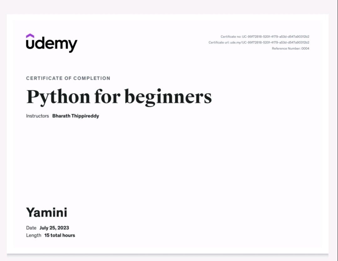 Yamini Chowdary on LinkedIn: #pythonprogramming Yamini Chowdary on LinkedIn: #pythonprogramming