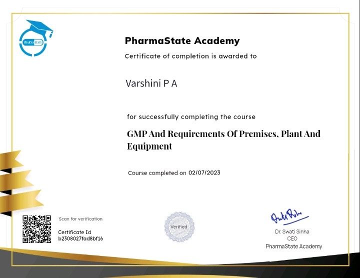 Varshini Arumugam on LinkedIn: #gmp #quality #safety #efficacy # ... Varshini Arumugam on LinkedIn: #gmp #quality #safety #efficacy # ...