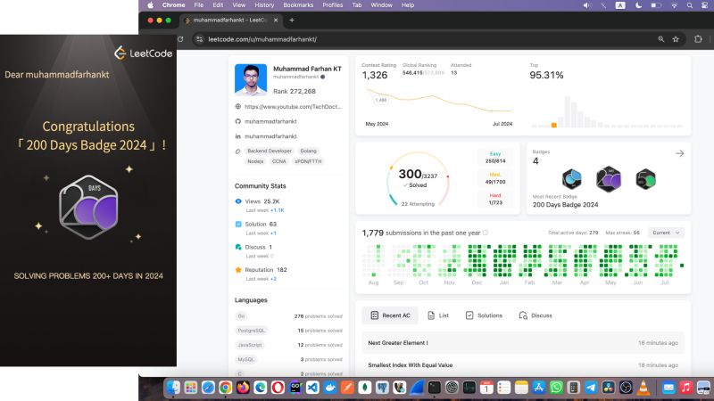 Muhammad Farhan KT on LinkedIn: #leetcode #200daysbadge #codingjourney ... Muhammad Farhan KT on LinkedIn: #leetcode #200daysbadge #codingjourney ...