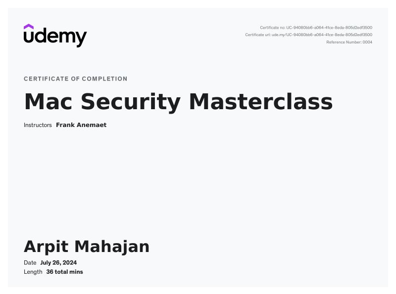 Arpit Mahajan on LinkedIn: #cybersecurity #macsecurity Arpit Mahajan on LinkedIn: #cybersecurity #macsecurity