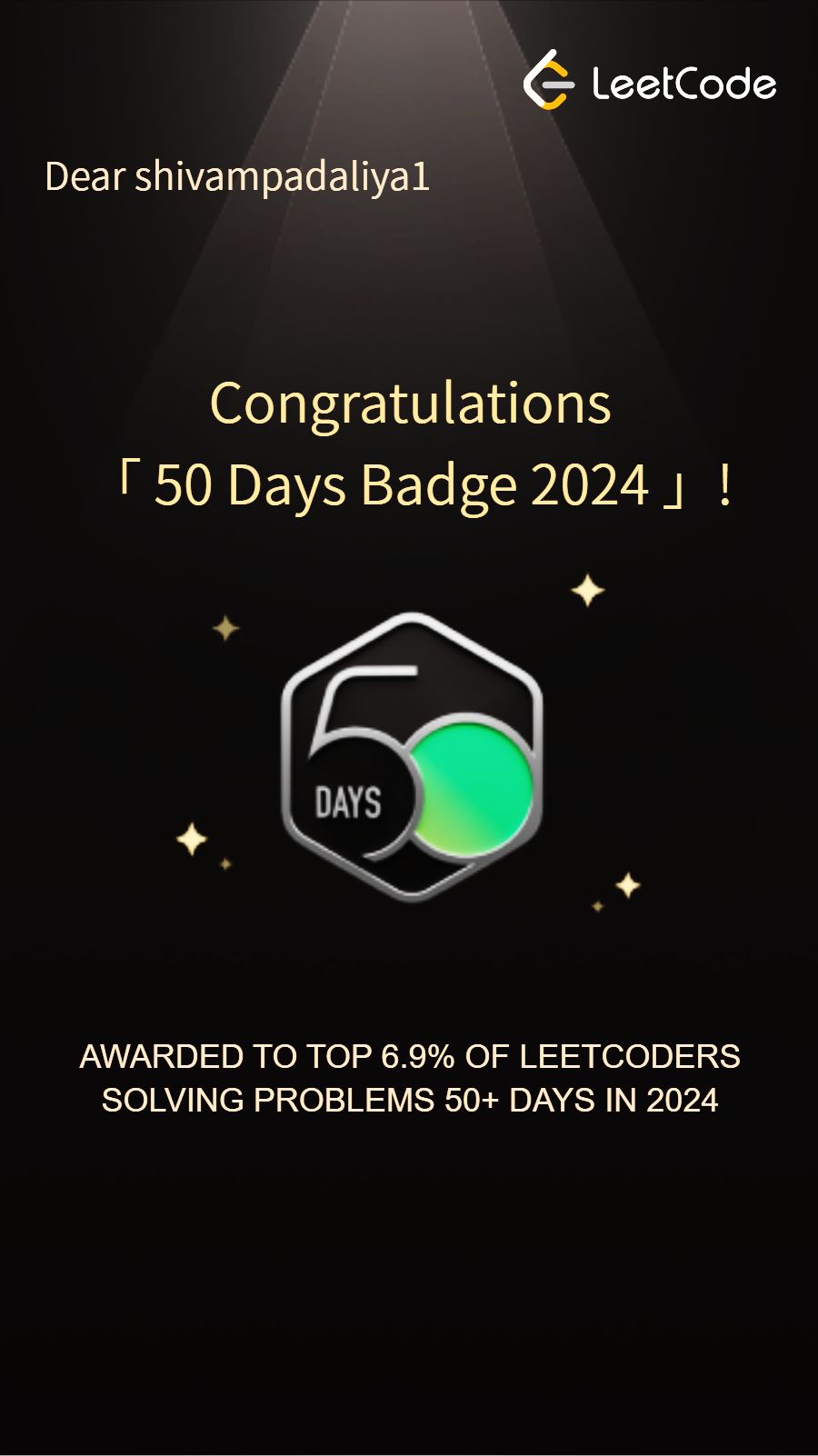 Shivam Padaliya on LinkedIn: #leetcode #coding #milestone Shivam Padaliya on LinkedIn: #leetcode #coding #milestone