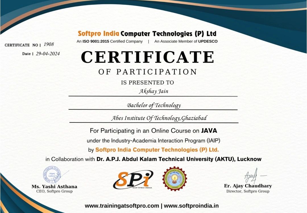 Akshay jain on LinkedIn: #iaip #java #skill #continuous Akshay jain on LinkedIn: #iaip #java #skill #continuous
