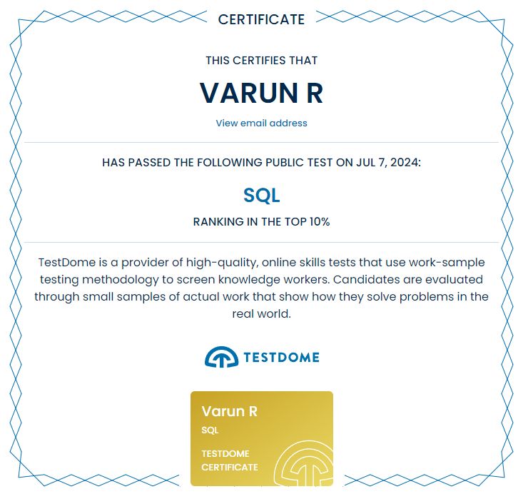 Varun R on LinkedIn: #sql #datadriven #sql #dataanalysis #datascience # ... Varun R on LinkedIn: #sql #datadriven #sql #dataanalysis #datascience # ...